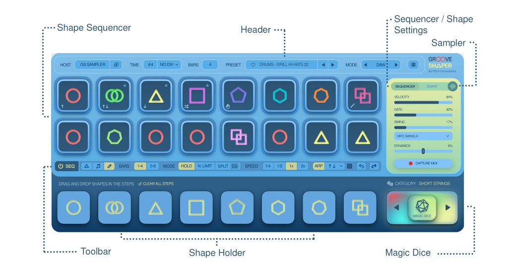 02. Groove Shaper: User Interface Guide – Header – Help Center
